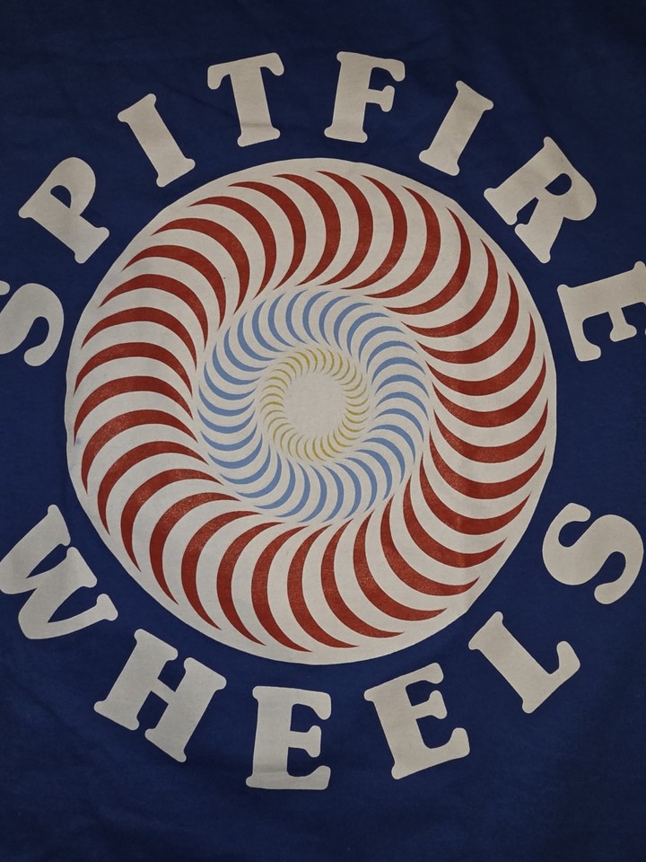 Spitfire Wheels Shirt OG Classic Fill Blue Size Medium vintage Rare ...