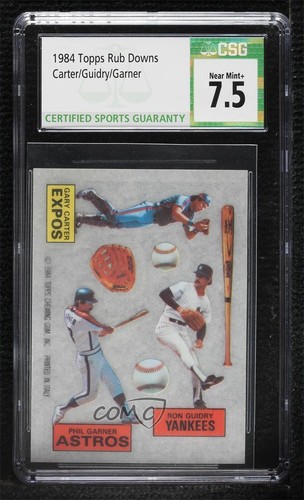 1984 Topps Transfers Gary Carter Phil Garner Ron Guidry #11 CSG 7.5 HOF ...