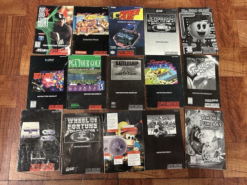 15 SNES Original Super Nintendo Game Booklet Manual Wholesale Lot | eBay