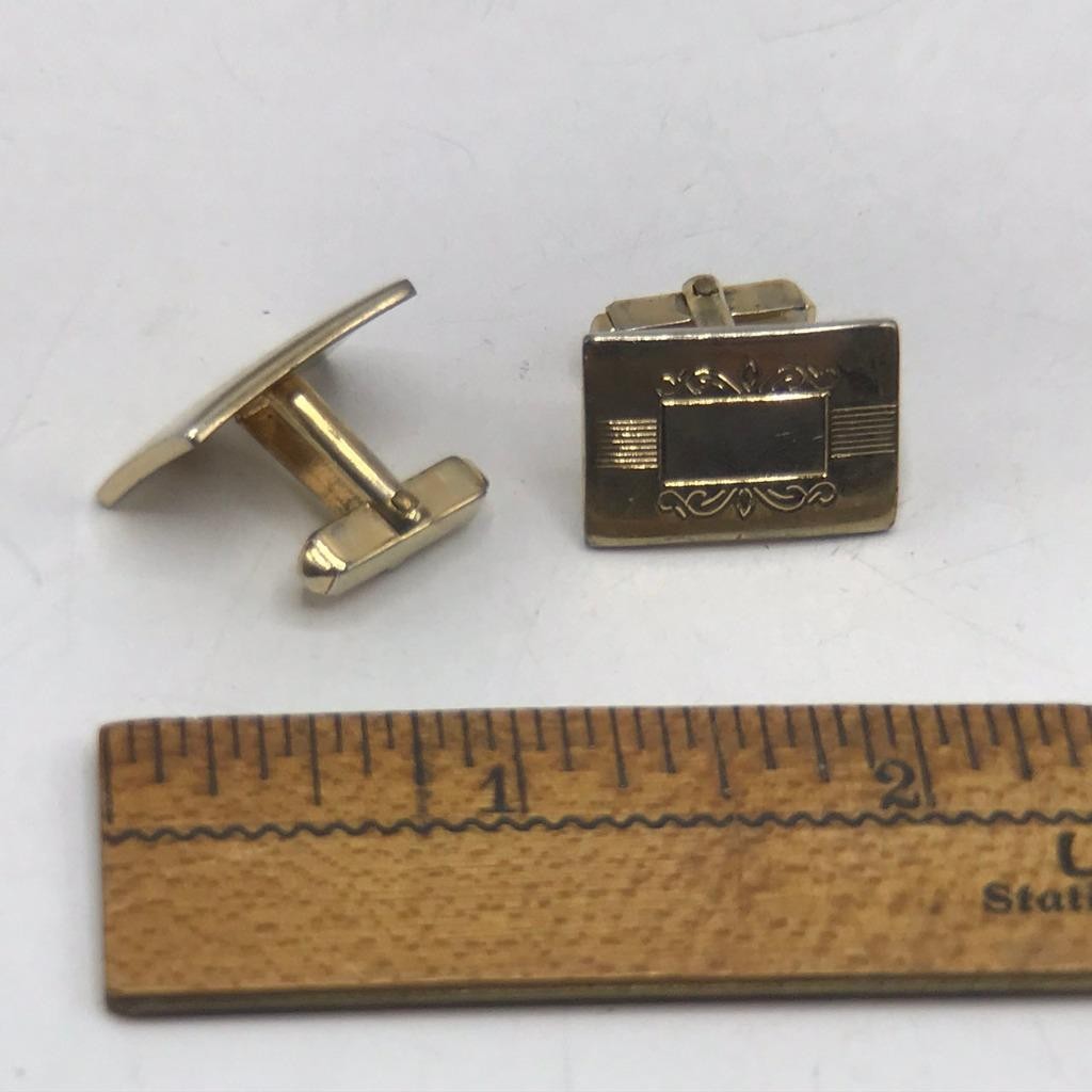 Mens Gold Tone Anson Mid Century Design Cufflink Set … - Gem