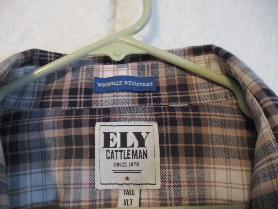Men's, ELY Cattleman, Western, Cowboy, Pearl Snap, Long Sleeve Shirt ...