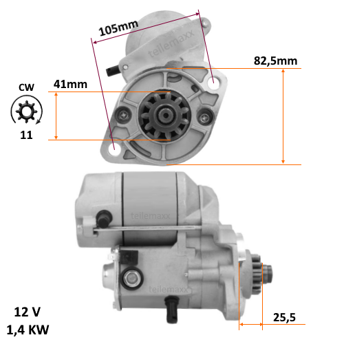 Starter For Kubota Carrier Thomas Denso 17381-63012 228000-1041 128000 ...