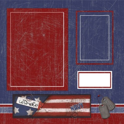 U.S. Navy with frames, military scrapbook paper - Scrapbook Customs ...