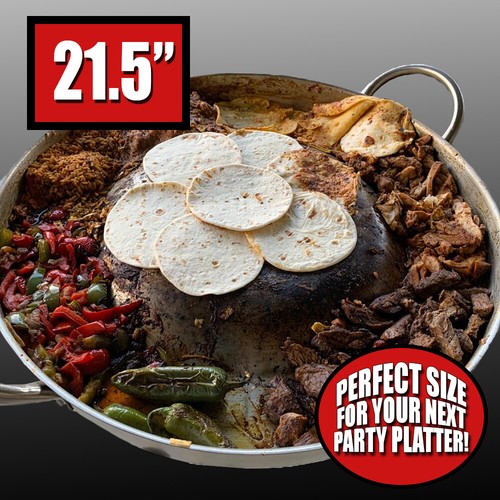 Comal Bola 21.5" Heavy Duty Pot Cooking & Serving Dish Fajita Platter ...