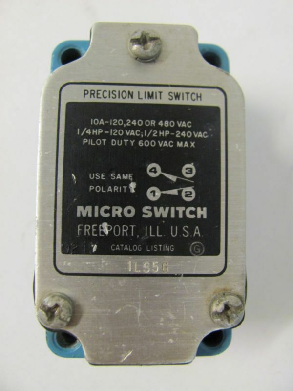 MICRO SWITCH 1LS56 PRECISION LIMIT SWITCH 10A 1/4HP-120VAC, 1/2HP ...