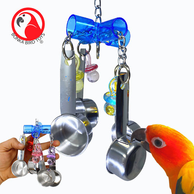 1929 SMALL CLACKER BIRD TOY parrot cage toy cages cockatiel conure ...