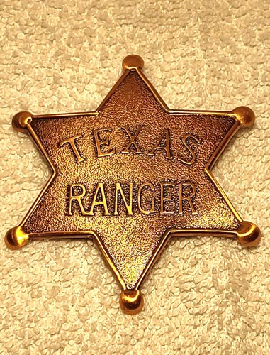 Texas Ranger Wild West Lawman Badge Sheriff Marshall Cowboy Prop Decore ...