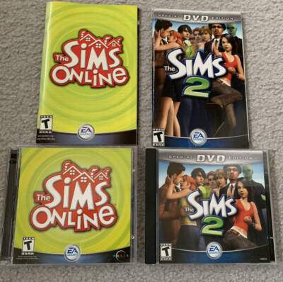 Sims Online (PC, 2002) and Sims 2 Special DVD Edition - CD ROM with ...