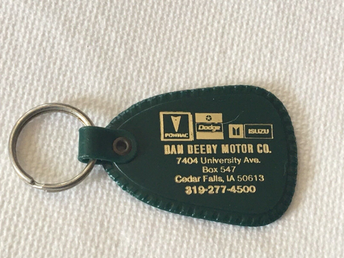 Dan Deery Pontiac Dodge Isuzu Cedar Falls IA Keychain, Iowa Key Ring ...