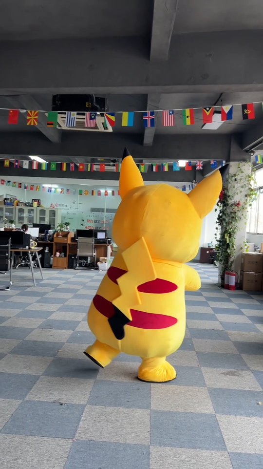 2m Inflatable Pikachu Costume Mascot Halloween Cosplay Party Outfit w ...