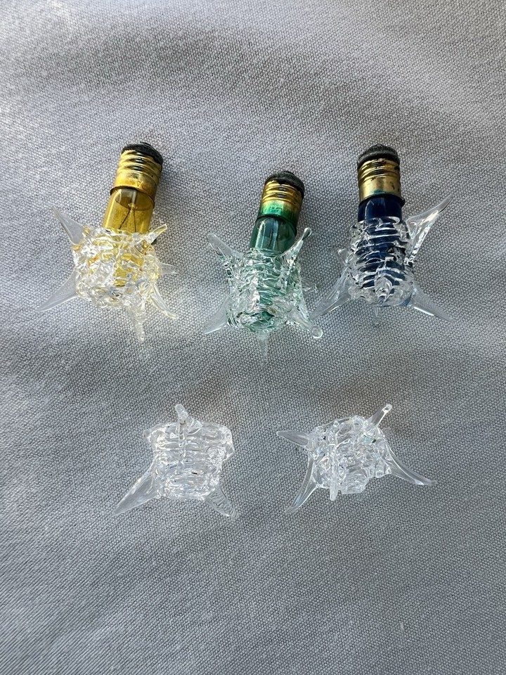 Vintage RARE 5 Sputnik Spun Glass Starburst Light Bulb Covers | eBay