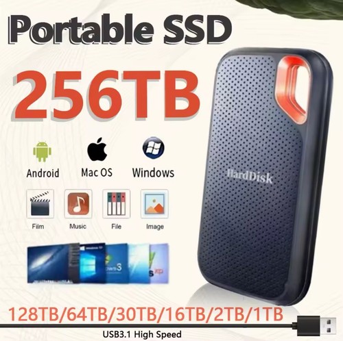 High Speed HardDisk HardDrive Portable SSD 4TB Solid USB Type-C Storage ...