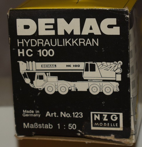 NZG No. 123 Demag Hydraulic Crane HC 100 1:50 Scale Diecast in Original ...