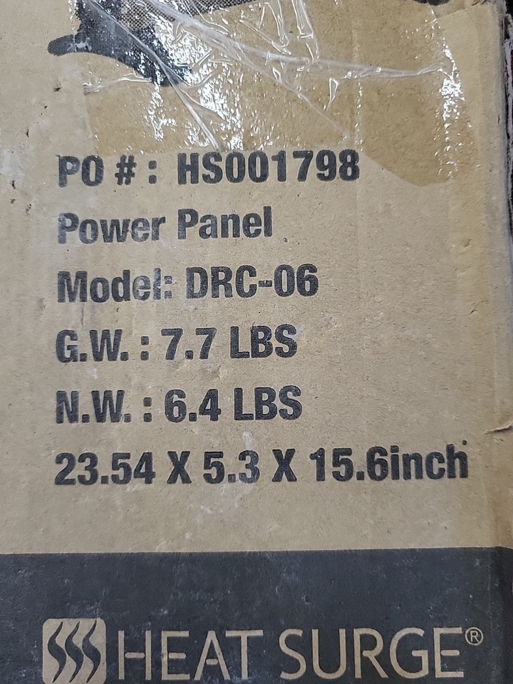 HEAT SURGE Portable Heater Power Panel DRC-06 Dimple Intertek 1500W | eBay