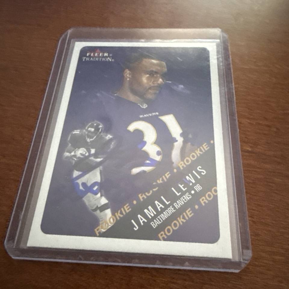 Jamal Lewis Autographed 2000 Fleer Traditions #306 Rookie Card ...