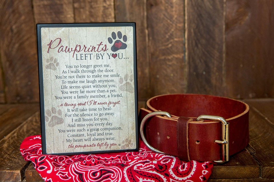 Pawprints Left By You Pet Memorial Plaque - Remembrance Offering For ...