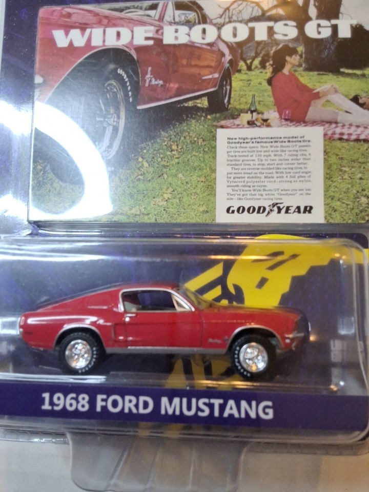 1:64 GreenLight 1968 Ford Mustang Goodyear Vintage Ads Hobby Exclusive ...