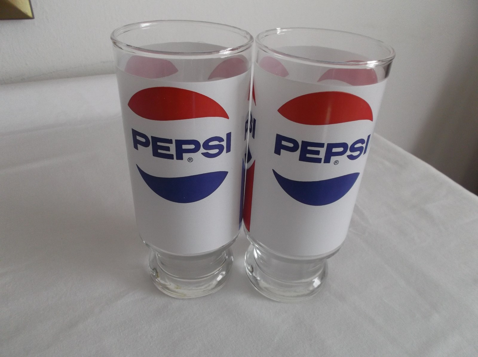 (2) Pepsi-Cola Glasses Vintage, slightly used! | eBay