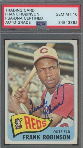Frank Robinson Cincinnati Reds signed baseball card PSA 10 !!! 60 Years ...