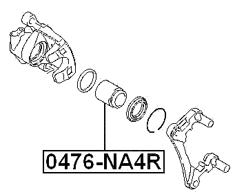 Rear Caliper Piston D38 Fits Chrysler 26236-AA040, 43215-S3V-A01, 4400 ...