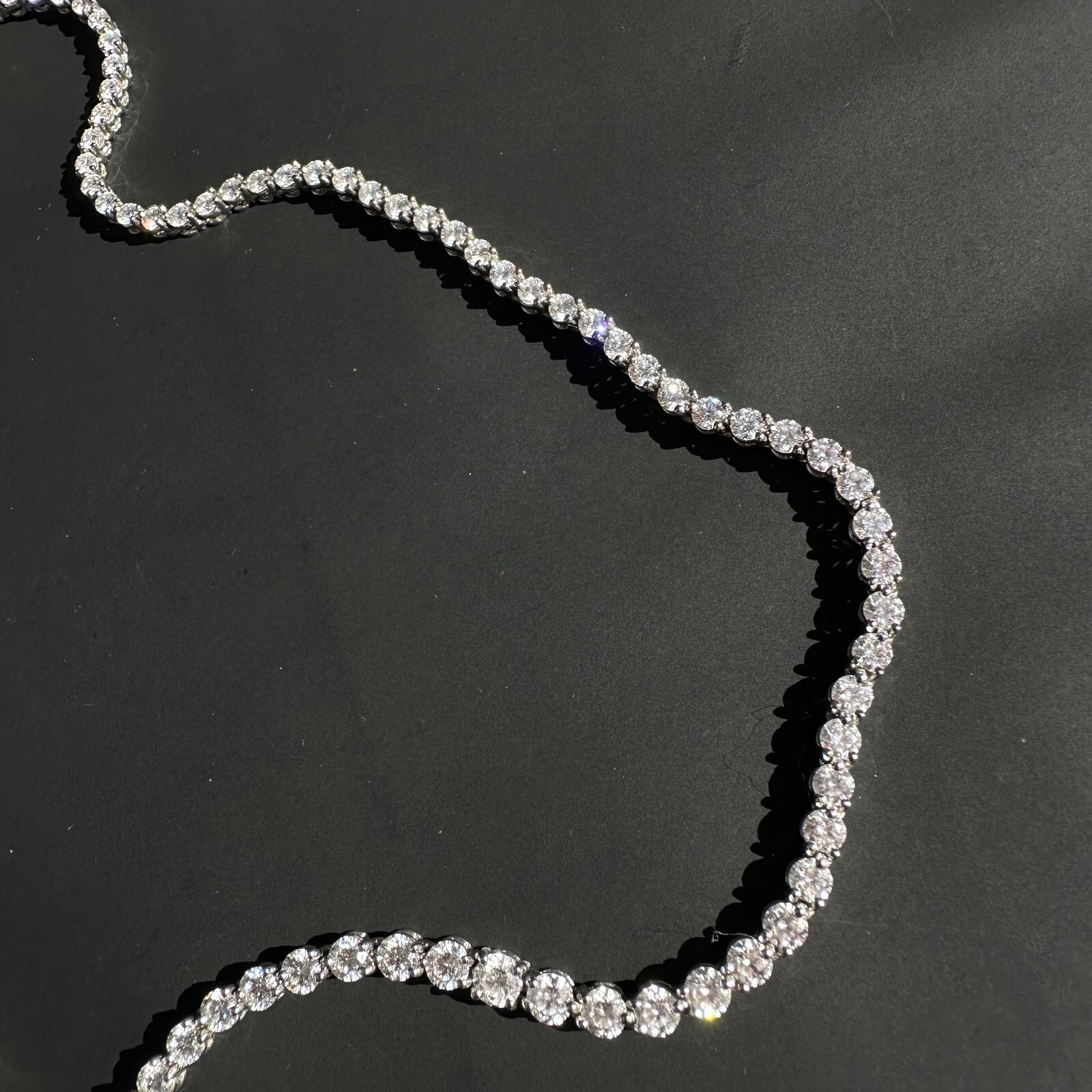 Tiffany and Co Victoria Graduated Line Necklace 16.25" Long 10.18 Total ...