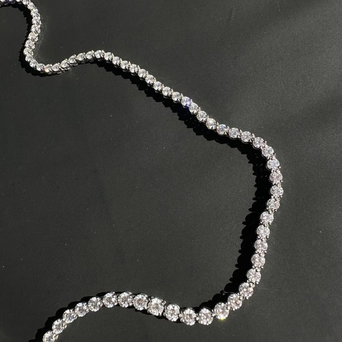 Tiffany and Co Victoria Graduated Line Necklace 16.25" Long 10.18 Total ...