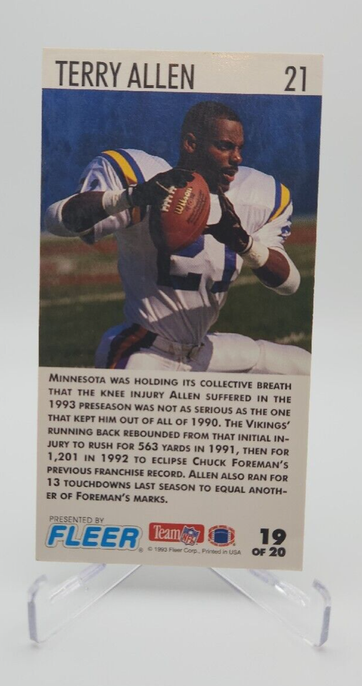 Terry Allen - 1993 - Fleer GameDay - Gamebreakers - #19 | eBay