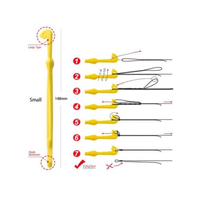 2Pcs Quick Nail Knot Tying Tool & Loop Tyer Hook Tier For/Fly Fishing ...