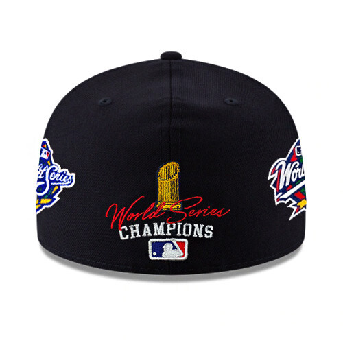 New Era New York Yankees Navy Fitted Hat MLB 27X World Champions Ring ...