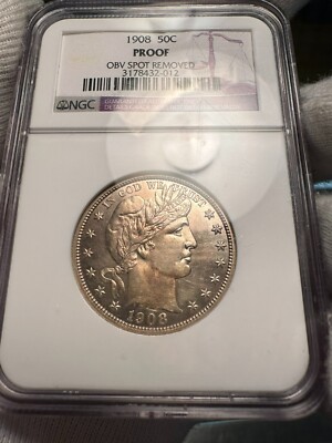 1908 Proof Barber Half Dollar NGC Proof Detail 545 Minted | eBay