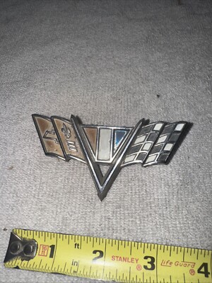64-67 Chevy II Camaro Chevelle Impala Nova Fender Trim V Flag Emblem | eBay