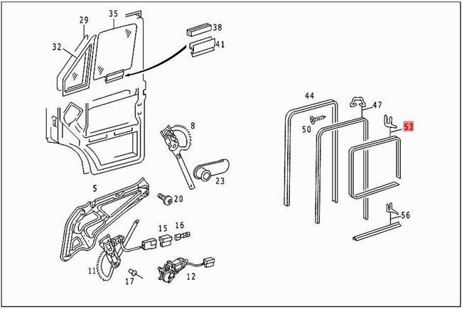 Genuine Seal Mercedes Sprinter 903 905 909 W903 W905 W909 Box Bus ...