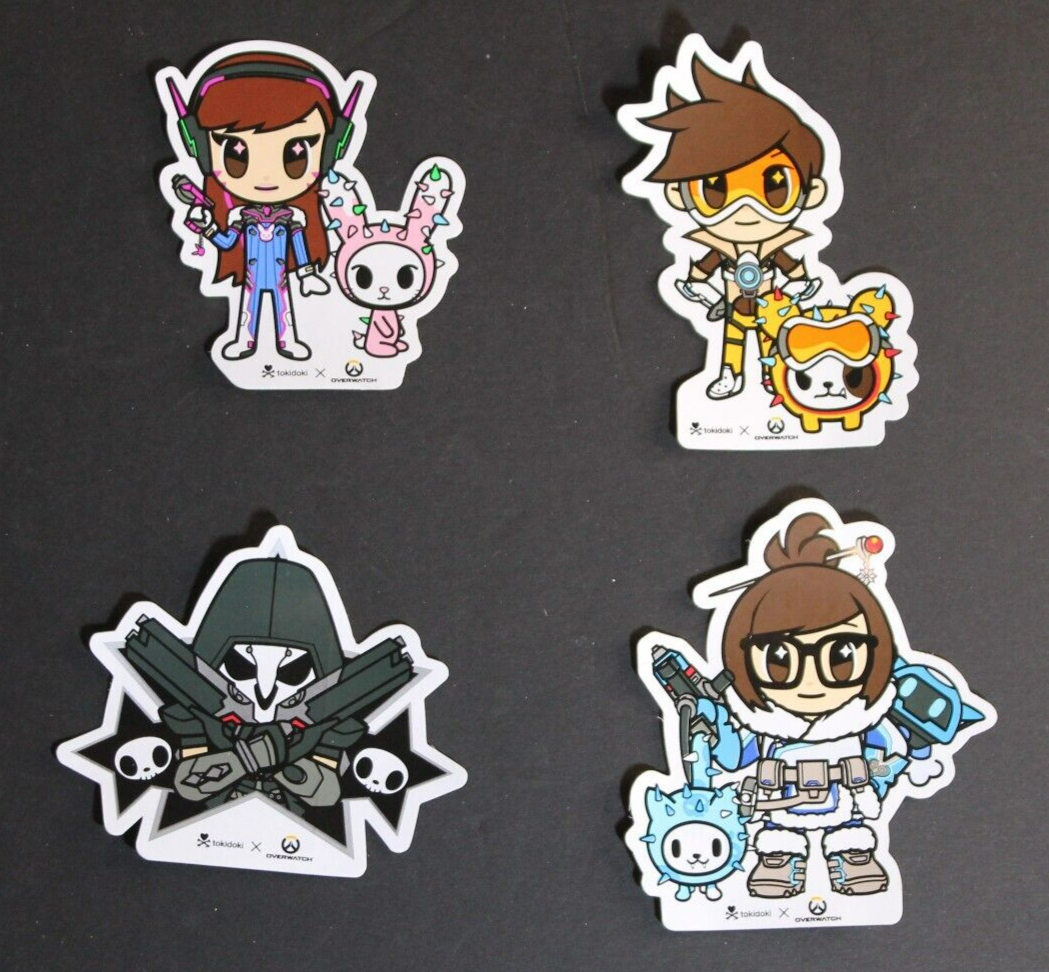 Overwatch Tokidoki Series 1 (4 sticker set) - Mei D.Va Tracer Reaper ...