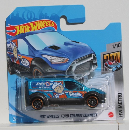 Hot wheels HW Ford Transit Connect Van 1/10 Blue FNQHotwheels FJ98 ...
