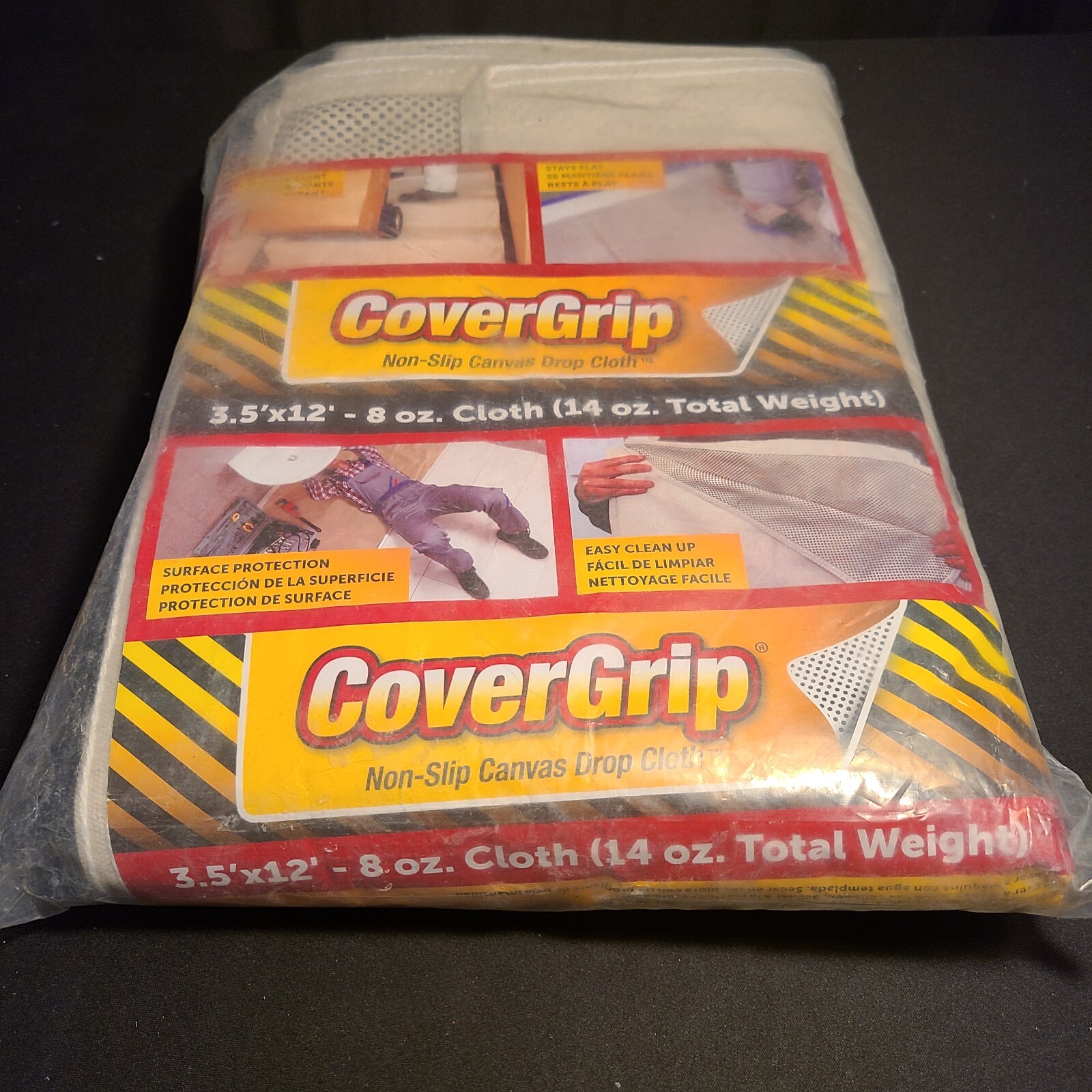 CoverGrip Non-Slip Canvas Crop Cloth - 3.5ft x 12ft 8oz Cloth - New ...