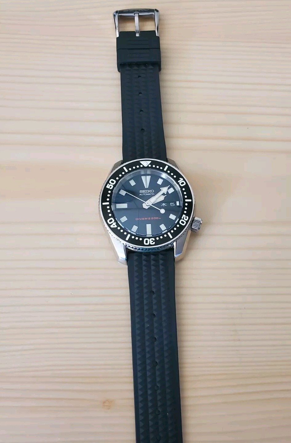 Seiko Prospex Men's Black Watch with Rubber Strap - SKX173 Whit ...