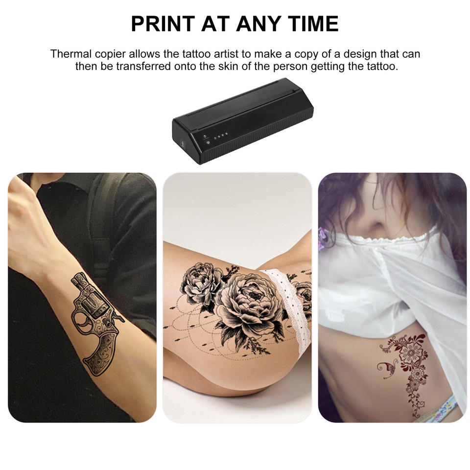 Wireless Tattoo Transfer Stencil Printer Copier Machine with 11Pcs ...