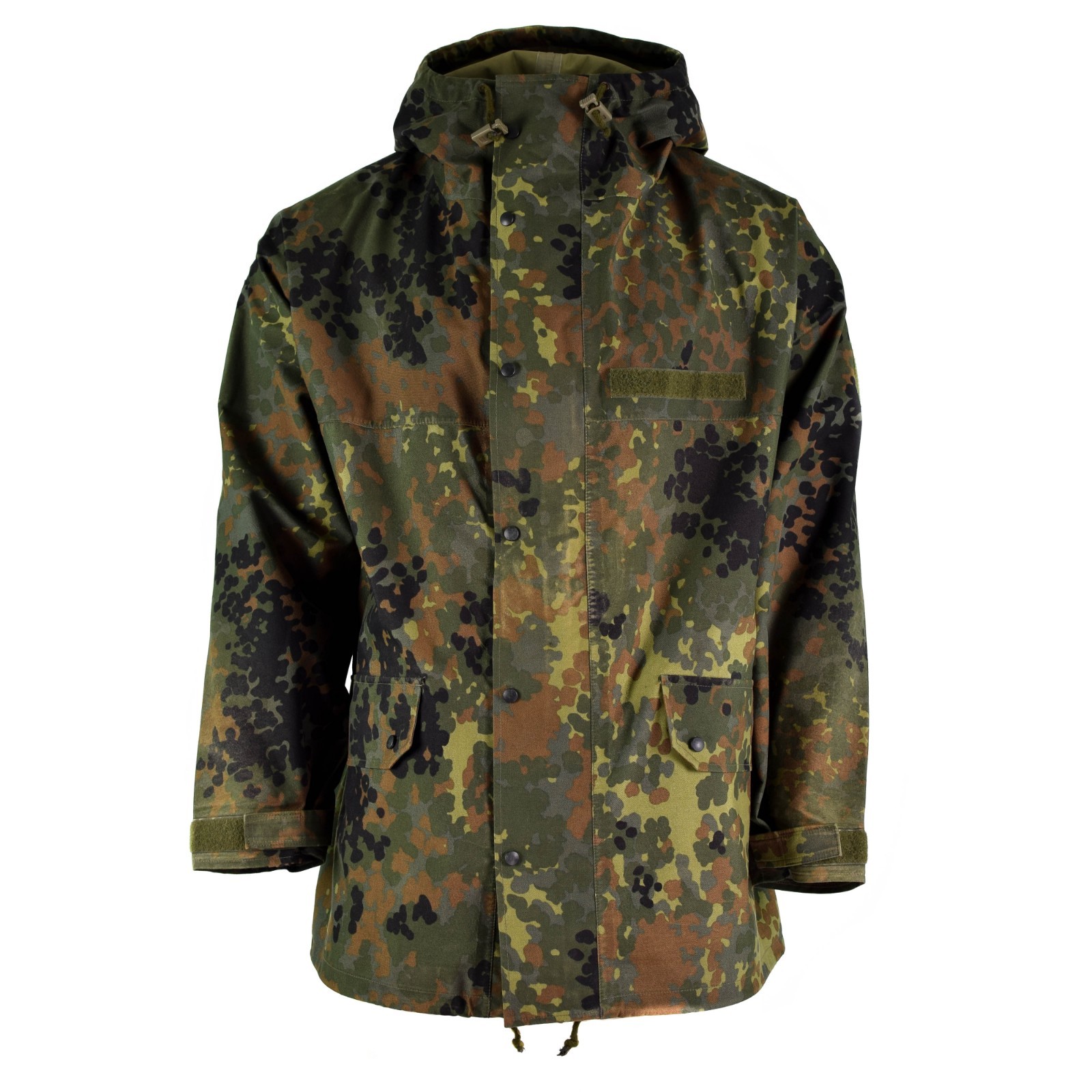 Original German army field Jacket GoreTex Flecktarn waterproof rain ...