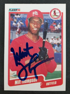 1990 Fleer SIGNED: Milt Thompson, CARDINALS #262 | eBay