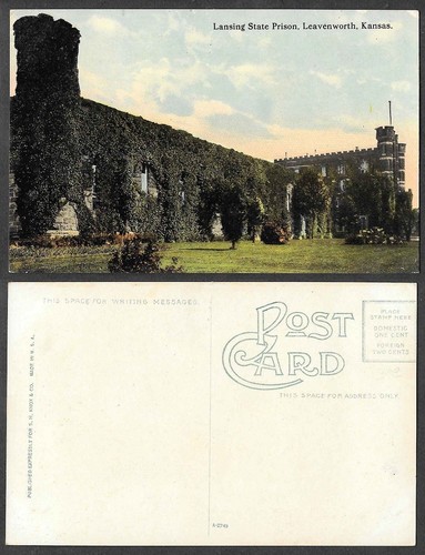 Old Kansas Postcard - Leavenworth - Lansing State Prison | eBay