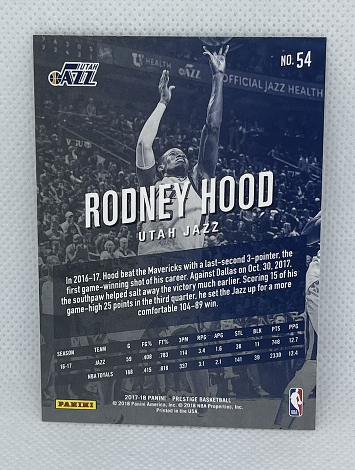 Rodney Hood 2017-18 Prestige #54 Utah Jazz | eBay