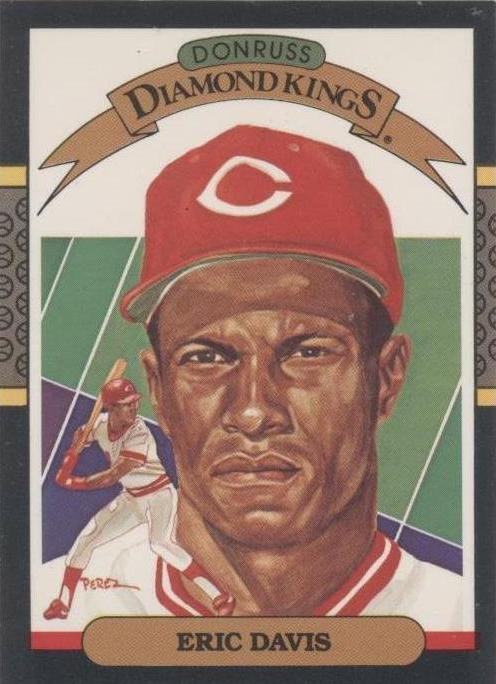 1987 Donruss - Diamond Kings Eric Davis #22 Yellow Ribbon on Back for ...
