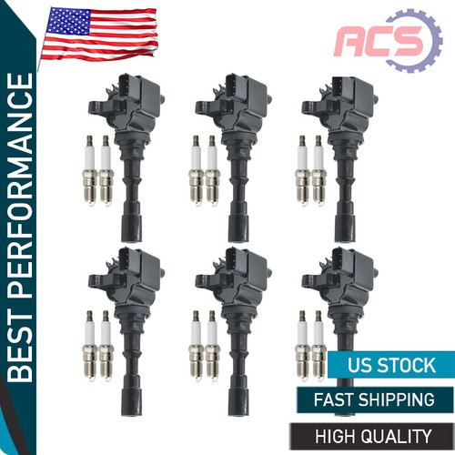 6X Ignition Coils +12 Spark Plugs for 03-06 Kia Sorento 3.5L V6 UF431 ...