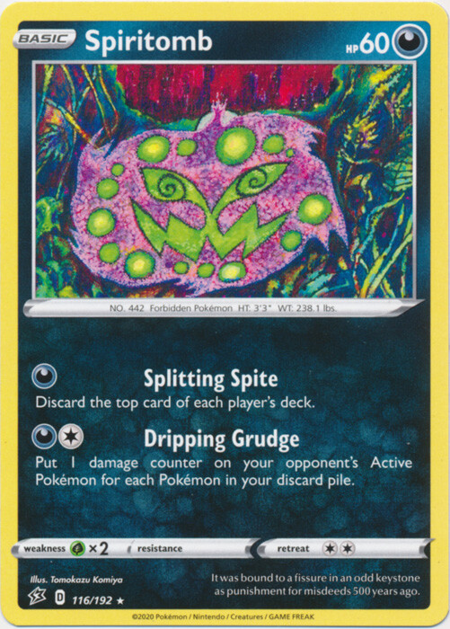 Spiritomb - 116/192 Rare Rebel Clash Pokemon Card | eBay