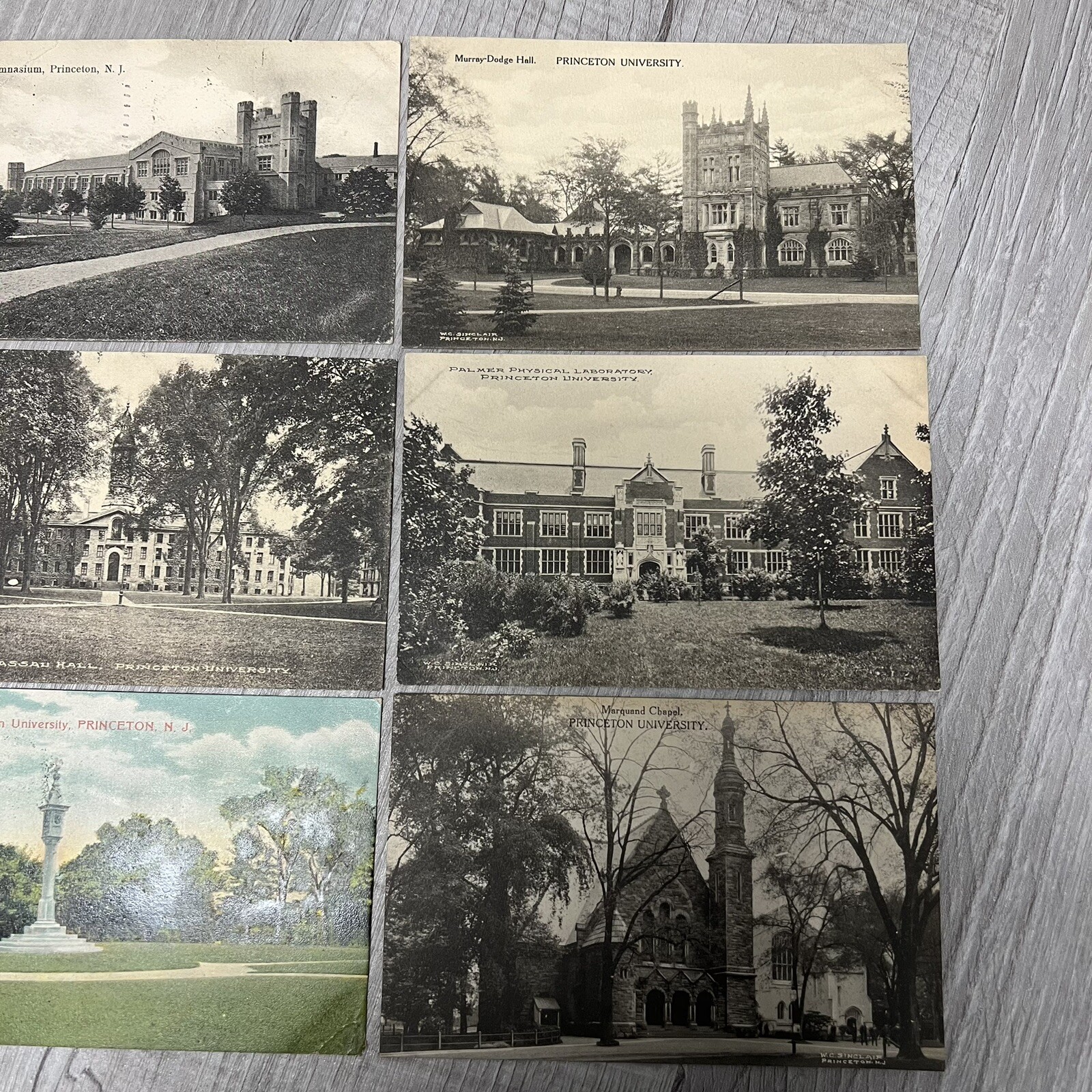 Lot of 9 Vintage Black and White Princeton University RPPC Postcards C ...