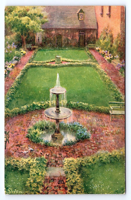 Postcard Enchanted Garden Old Stone House Edgar Allan Poe Shrine ...