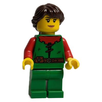 1x Minifigurine LEGO® Forestière - Rouge, Queue de Cheval - CAS558 | eBay