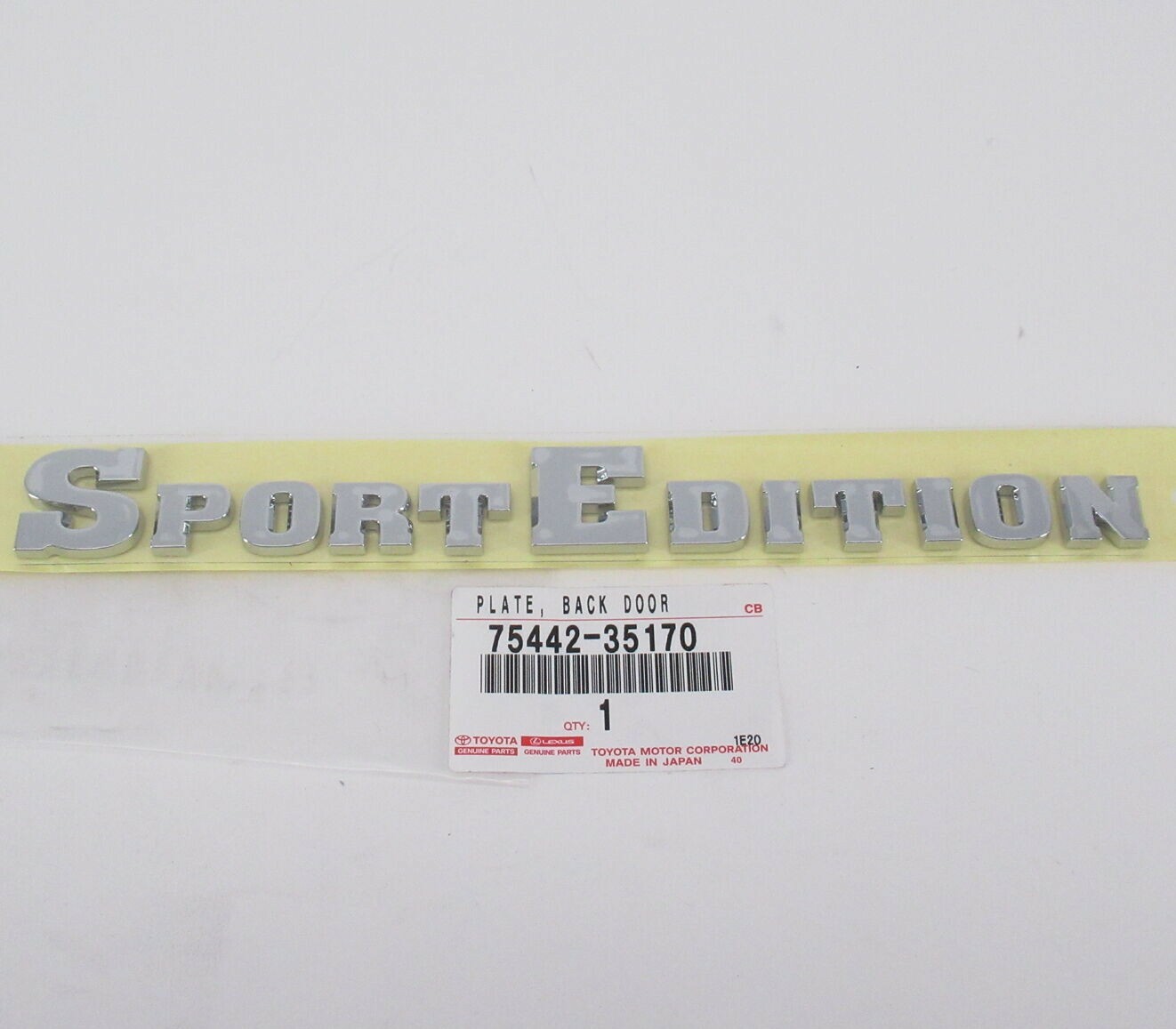Genuine Toyota 75442-35170 "SPORT EDITION" Rear Nameplate Emblem 2003 ...