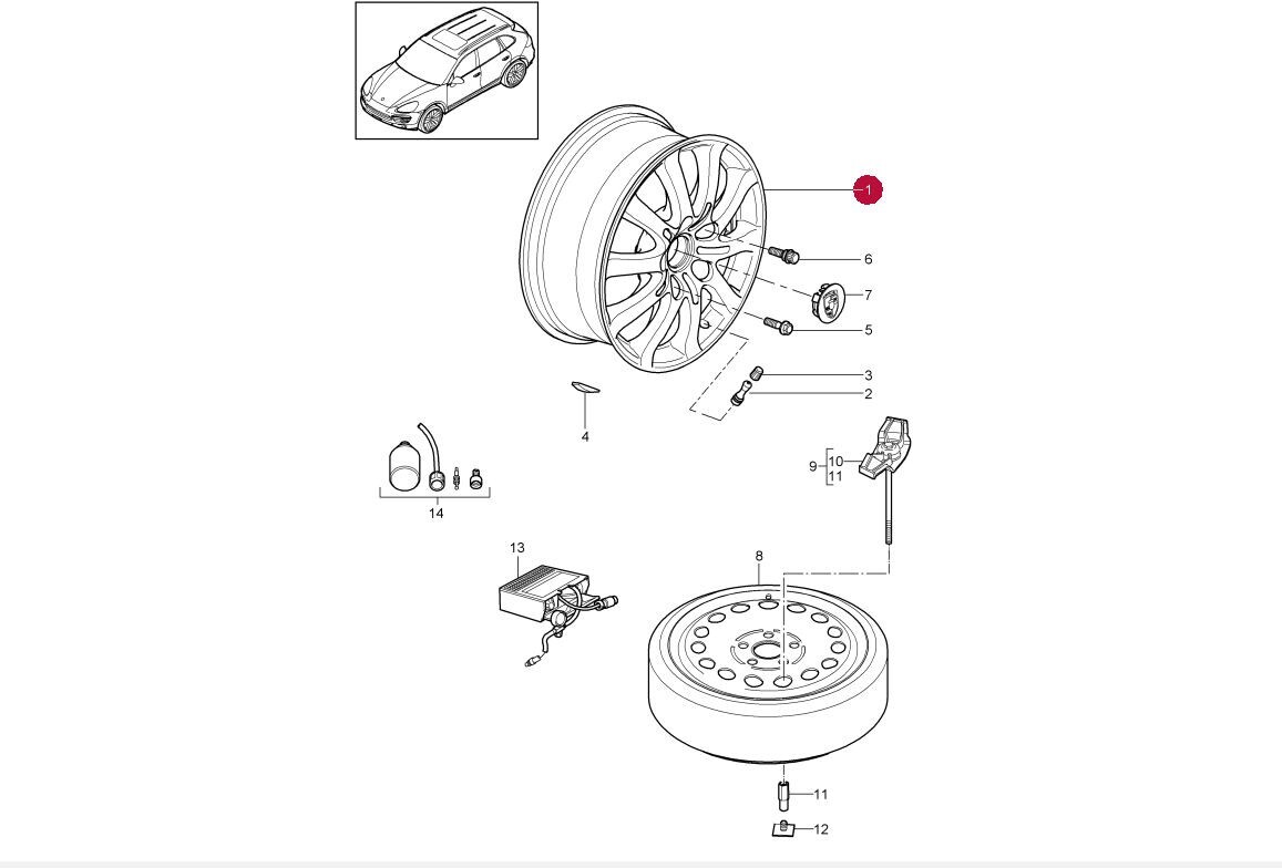 Porsche 958 Wheel 20x9 et57 95836214800 SS 95836214800EP8 | eBay