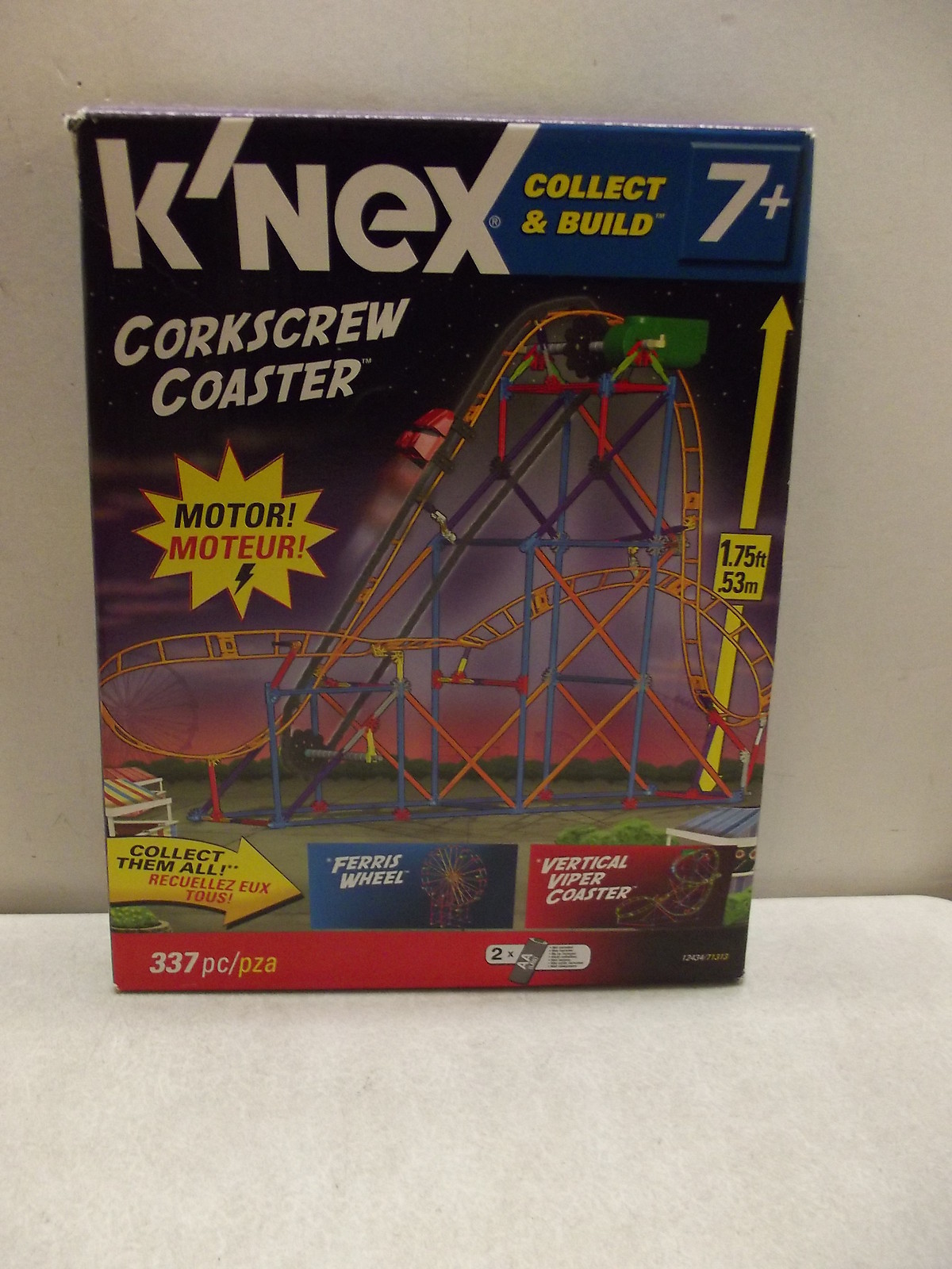 NEW K'NEX CORKSCREW COASTER 12434 MOTOR 337 PIECES 7+ | eBay